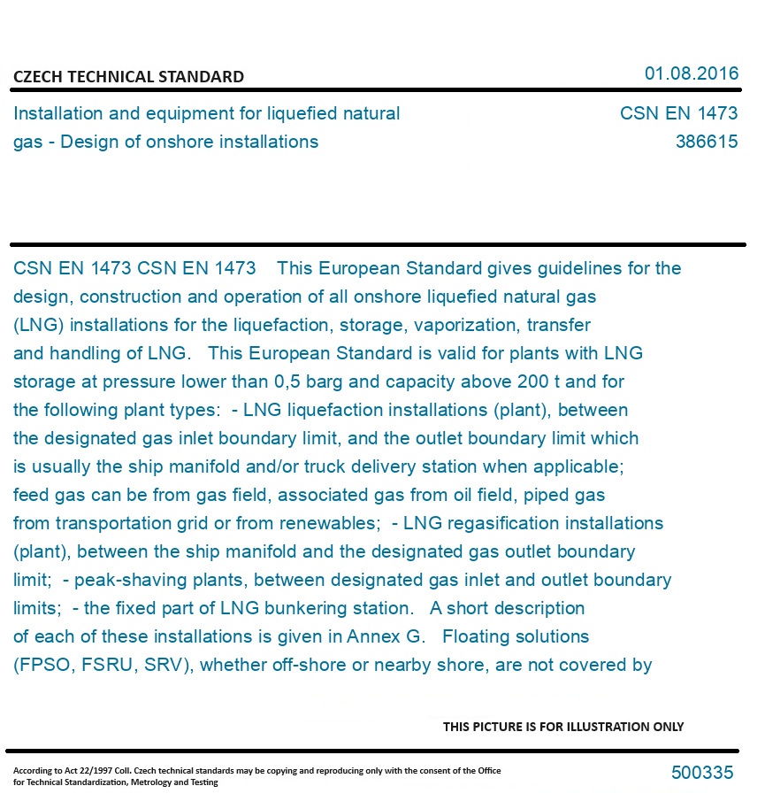 CSN EN 1473 - Installation and equipment for liquefied natural gas ...