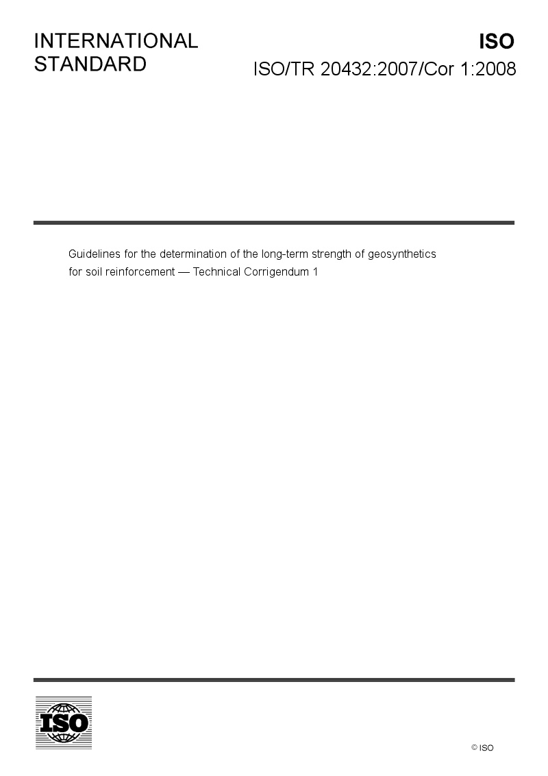 ISO/TR 20432:2007/Cor 1:2008