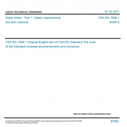 CSN EN 1069-1 - Water slides - Part 1: Safety requirements and test methods