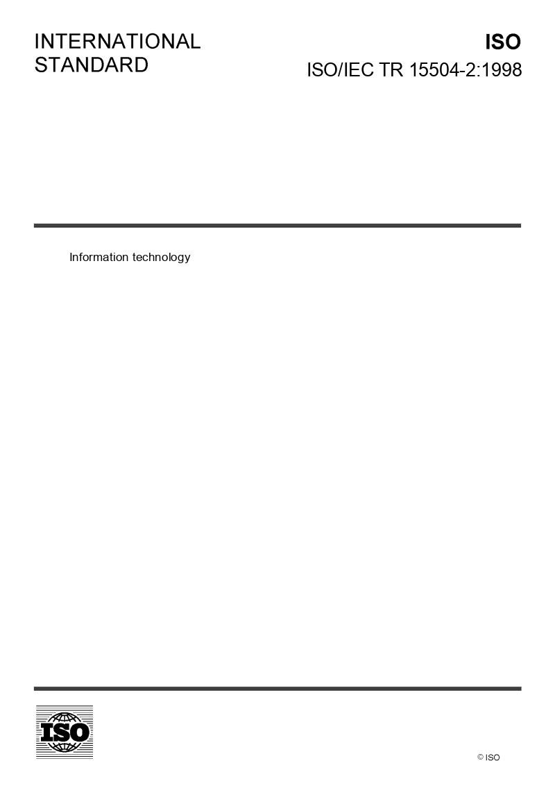 ISO/IEC TR 15504-2:1998 ISO/IEC TR 15504-2:1998