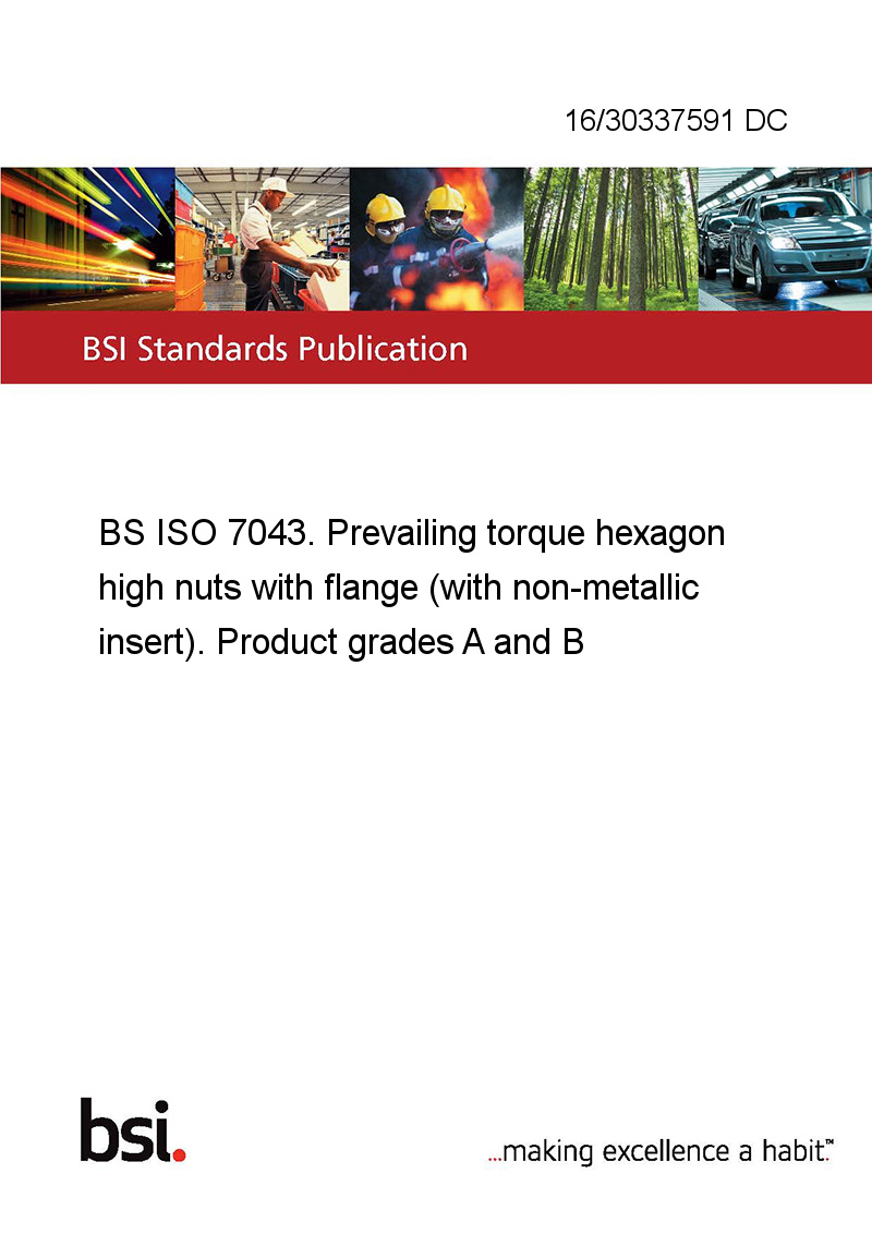 16/30337591 DC BS ISO 7043. Prevailing torque hexagon high nuts with ...