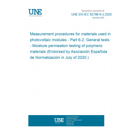 UNE EN IEC 62788-6-2:2020 Measurement procedures for materials used in ...