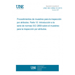 UNE ISO 2859-10:2013 Sampling procedures for inspection by attributes ...