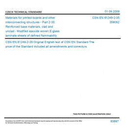 CSN EN 61249-2-35 - Materials for printed boards and other interconnecting structures - Part 2 ...