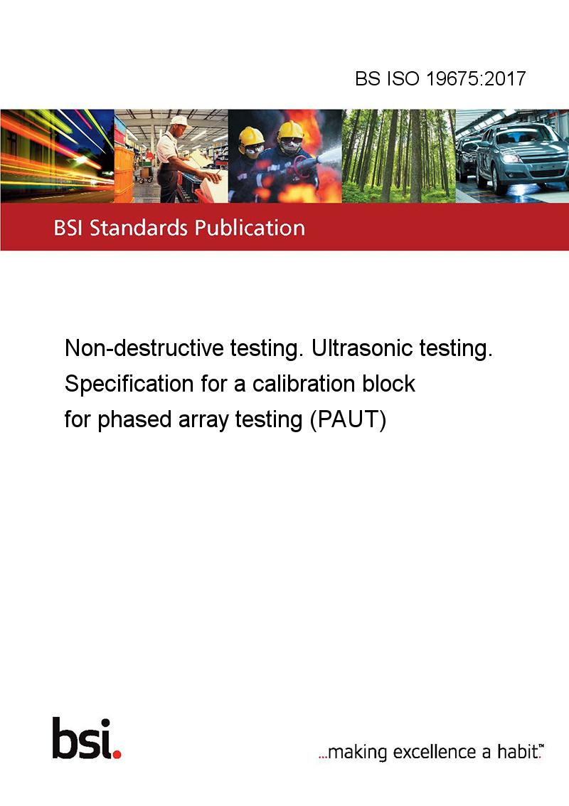 BS ISO 19675:2017 Non-destructive testing. Ultrasonic testing ...