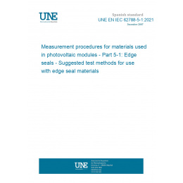 UNE EN IEC 62788-5-1:2021 Measurement procedures for materials used in ...