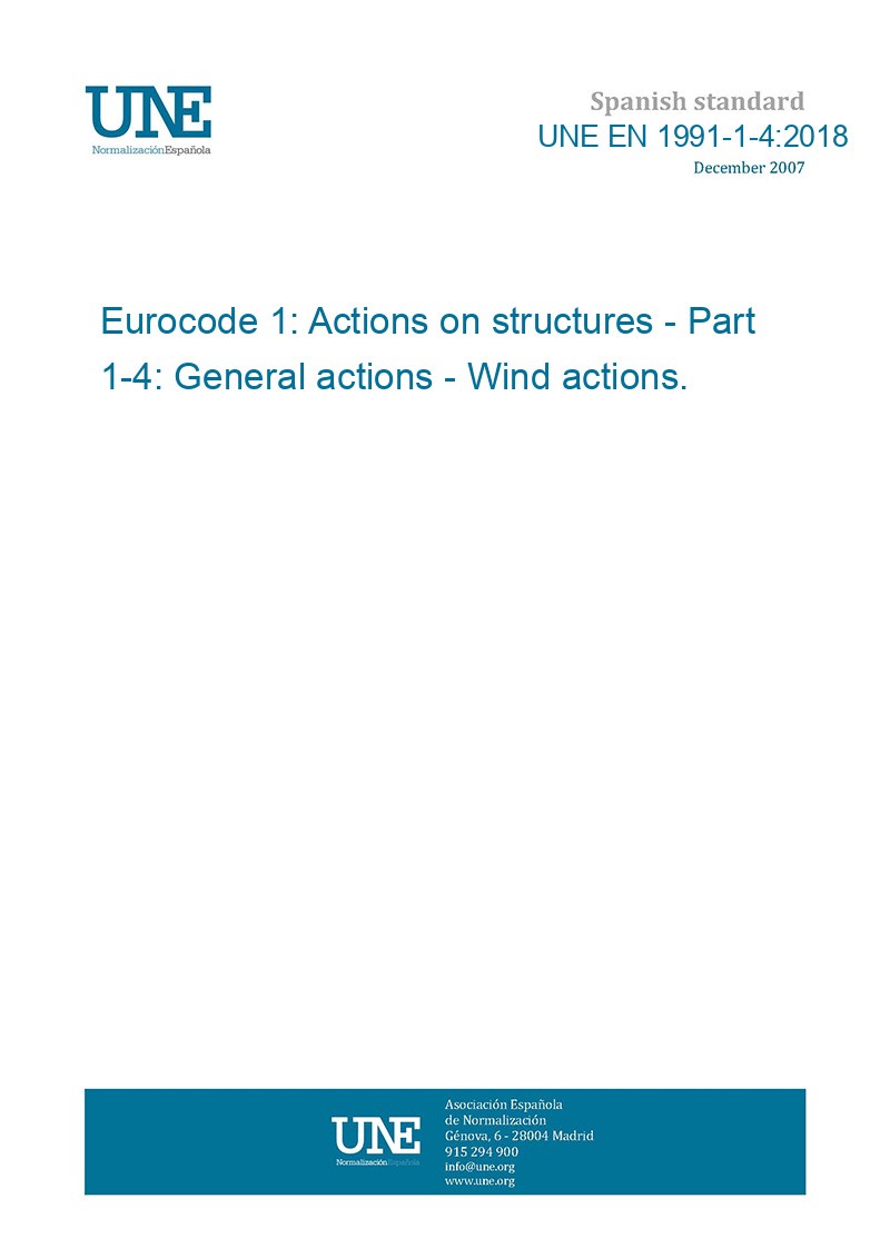 Une En 1991 1 42018 Eurocode 1 Actions On Structures Part 1 4 General Actions Wind