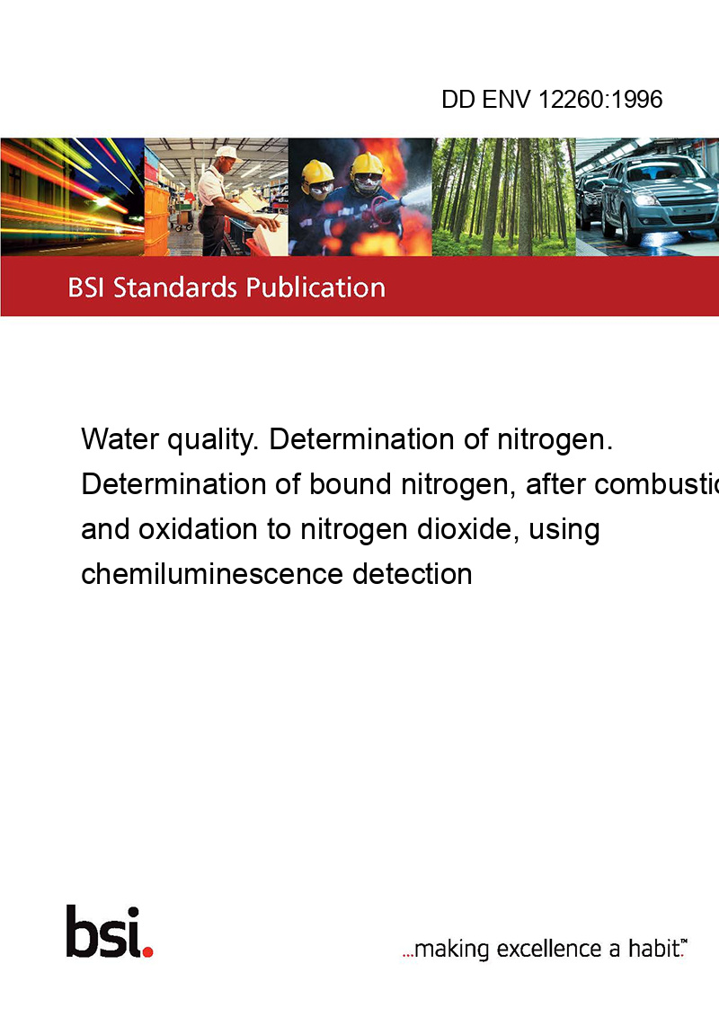 DD ENV 12260:1996 Water quality. Determination of nitrogen ...