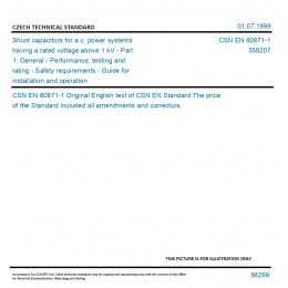 CSN EN 60871-1 - Shunt capacitors for a.c. power systems having a rated ...