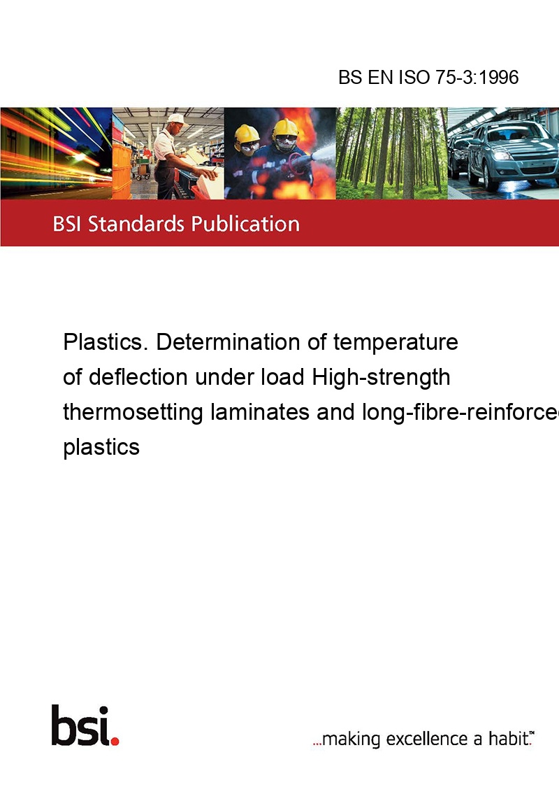 BS EN ISO 75-3:1996 Plastics. Determination of temperature of ...
