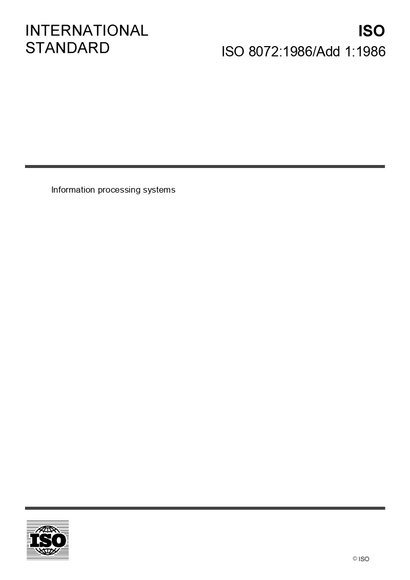 ISO 8072:1986/Add 1:1986