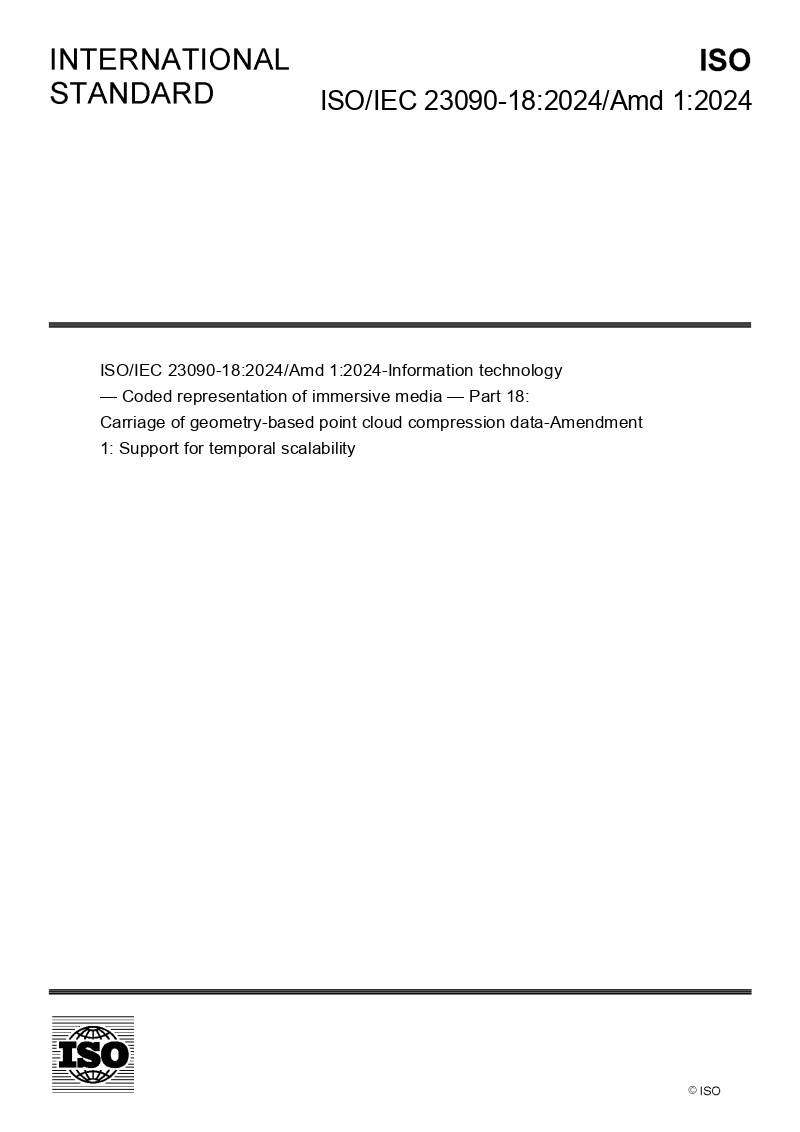 ISO/IEC 23090-18:2024/Amd 1:2024