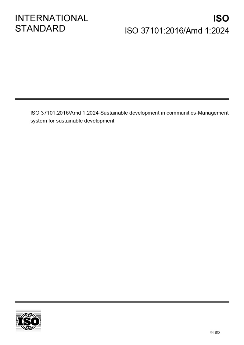 ISO 37101:2016/Amd 1:2024