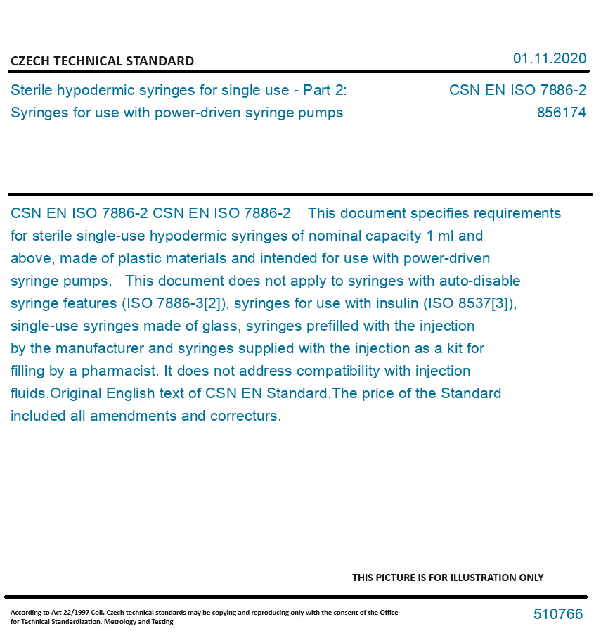 CSN EN ISO 7886-2 - Sterile hypodermic syringes for single use - Part 2 ...