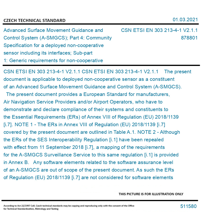 CSN ETSI EN 303 213-4-1 V2.1.1 - Advanced Surface Movement Guidance and ...