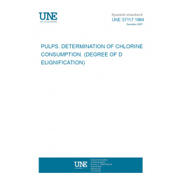 UNE 57117:1984 PULPS. DETERMINATION OF CHLORINE CONSUMPTION. (DEGREE OF ...
