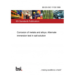 BS EN ISO 11130:1999 Corrosion of metals and alloys. Alternate ...