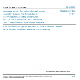 CSN EN 2997-003 - Aerospace series - Connectors, electrical, circular ...