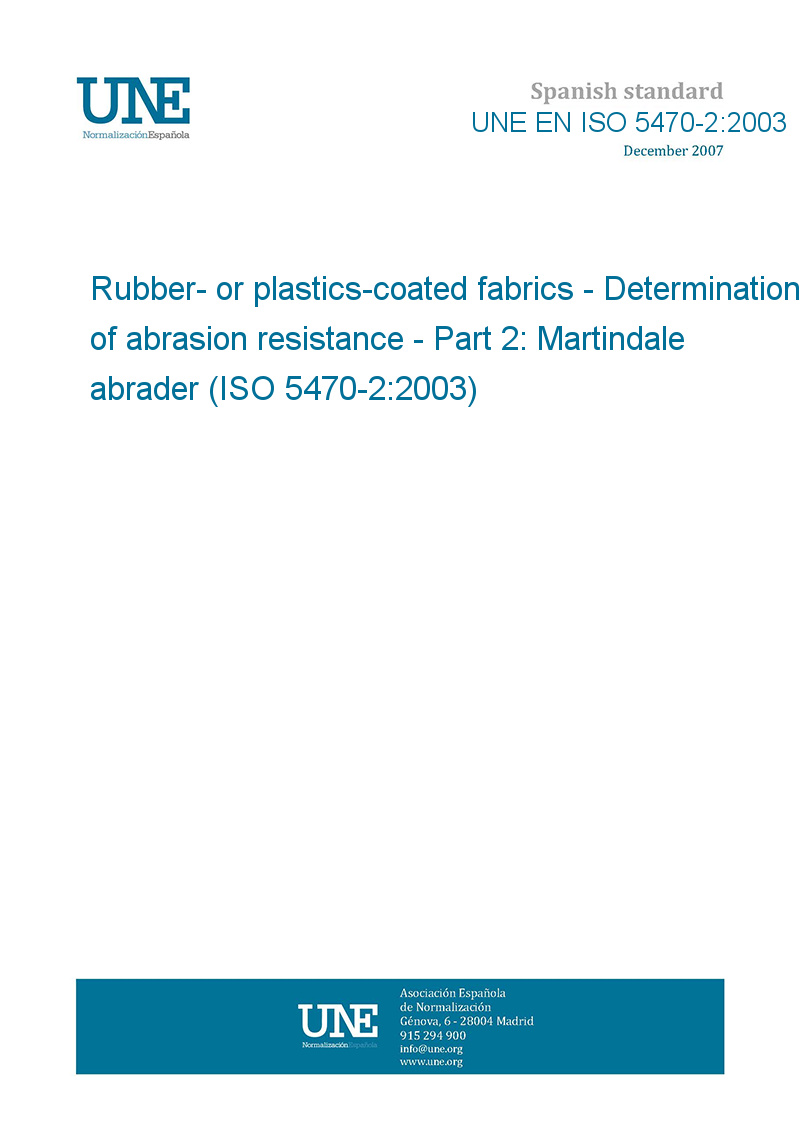 UNE EN ISO 5470-2:2003 Rubber- or plastics-coated fabrics ...