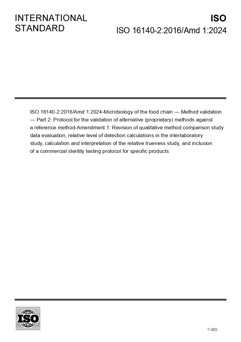 ISO 16140-2:2016/Amd 1:2024