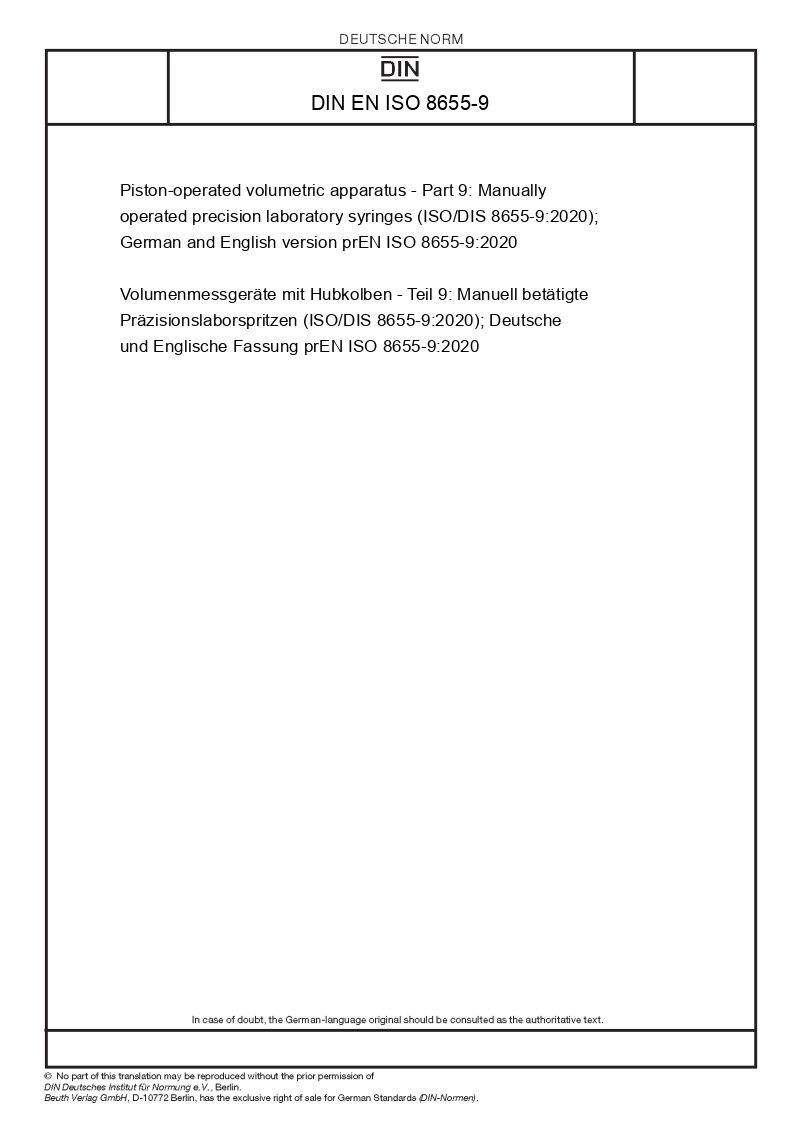 DIN EN ISO 8655-9 - European Standards