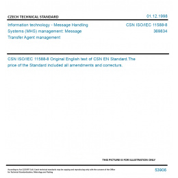 CSN ISO/IEC 11588-8 - Information technology - Message Handling Systems (MHS) management ...