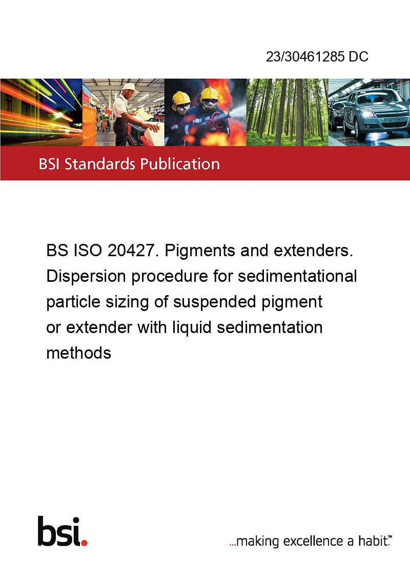 23/30461285 DC BS ISO 20427. Pigments and extenders. Dispersion ...