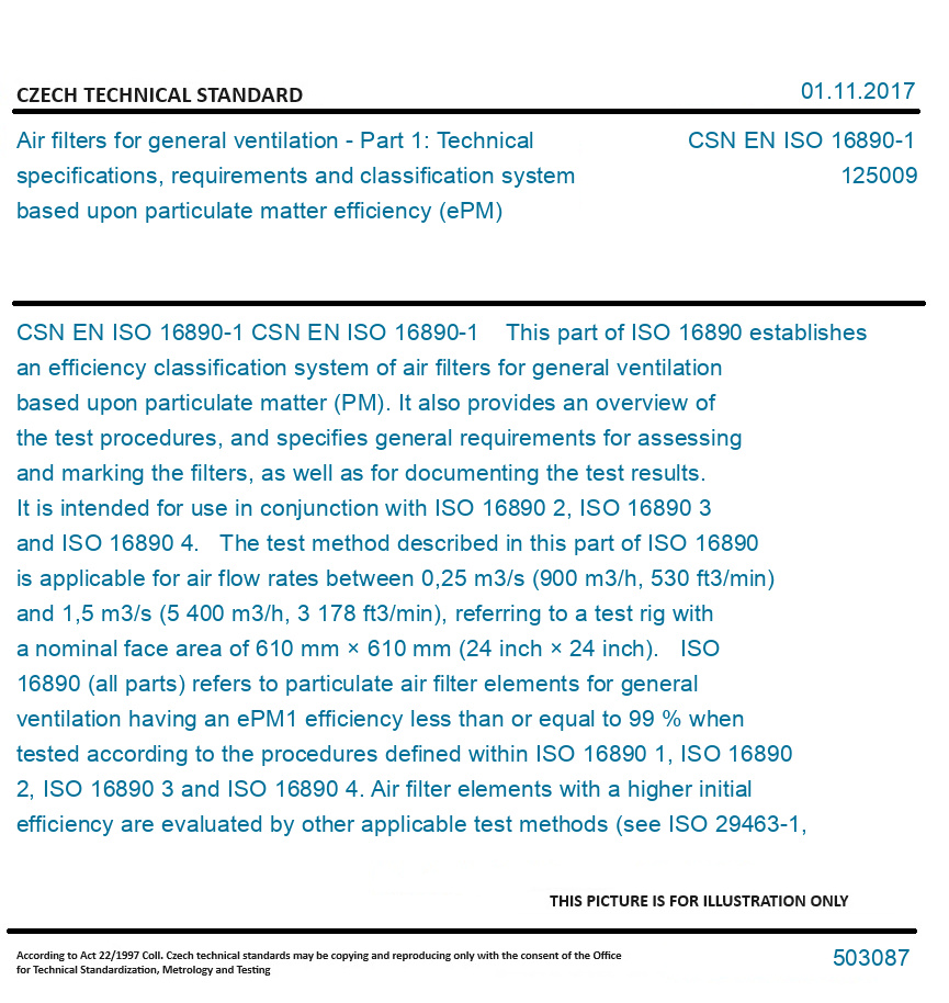 CSN EN ISO 16890-1 - Air filters for general ventilation - Part 1 ...