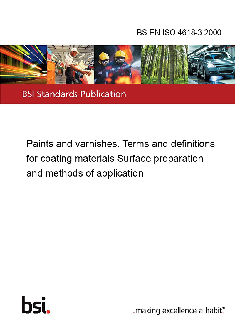 BS EN ISO 4618-3:2000 Paints and varnishes. Terms and definitions for ...