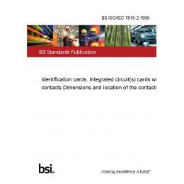 BS ISO/IEC 7816-2:1999 Identification cards. Integrated circuit(s ...