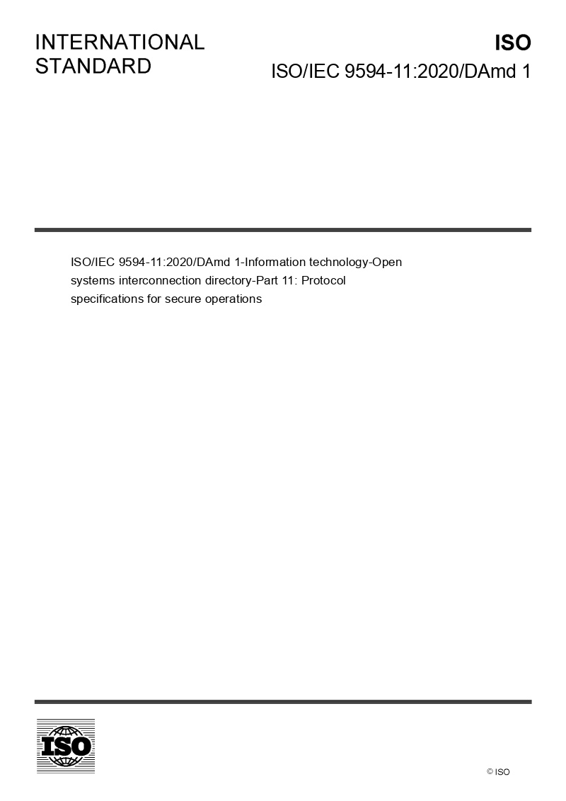 ISO/IEC 9594-11:2020/DAmd 1