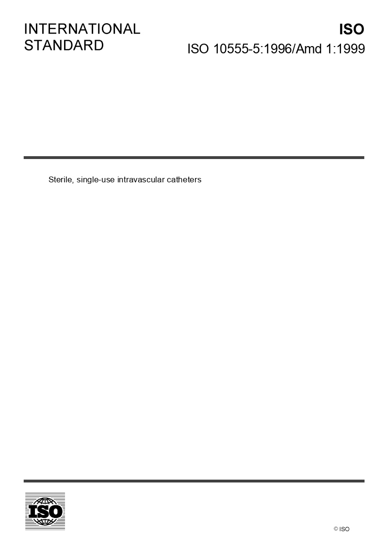 ISO 10555-5:1996/Amd 1:1999
