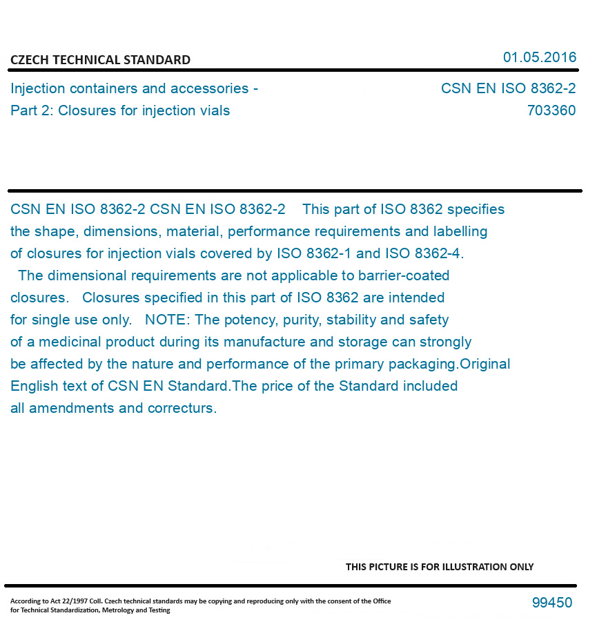 CSN EN ISO 8362-2 - Injection containers and accessories - Part 2 ...