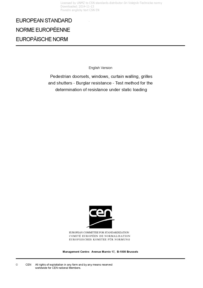 EN 1628 - European Standards