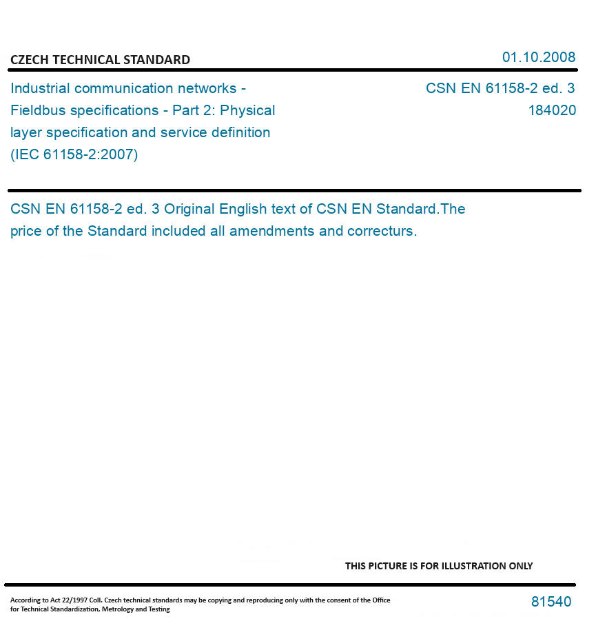 CSN EN 61158-2 ed. 3 - Industrial communication networks - Fieldbus ...