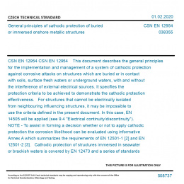 CSN EN 12954 - General principles of cathodic protection of buried or ...