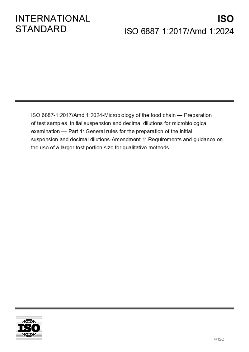 ISO 6887-1:2017/Amd 1:2024