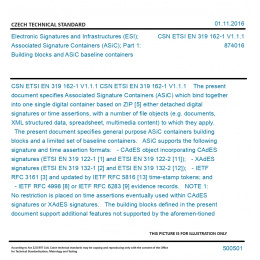 CSN ETSI EN 319 162-1 V1.1.1 - Electronic Signatures and ...