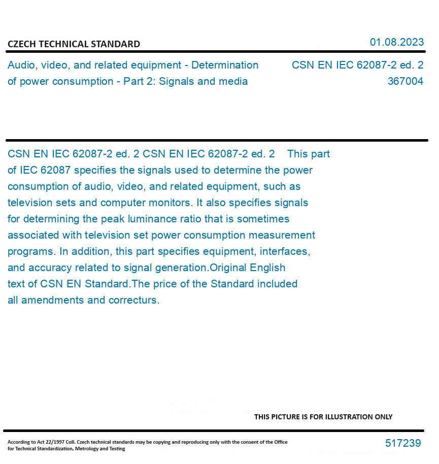 CSN EN IEC 62087-2 ed. 2 - Audio, video, and related equipment ...