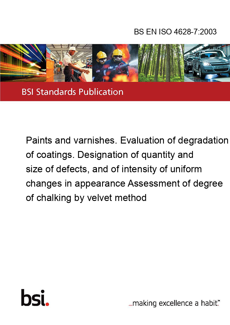 BS EN ISO 4628-7:2003 Paints and varnishes. Evaluation of degradation ...