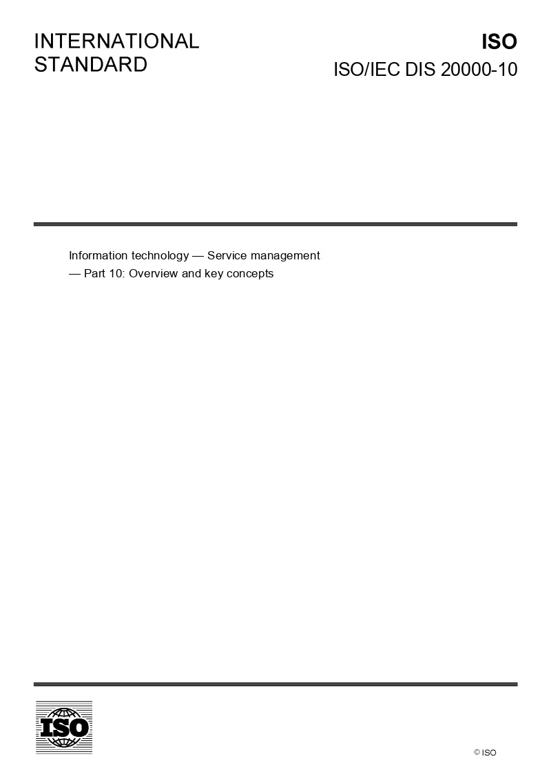 ISO/IEC DIS 20000-10