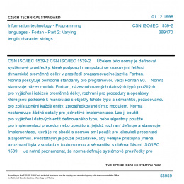 CSN ISO/IEC 1539-2 - Information technology - Programming languages - Fortan - Part 2: Varying ...