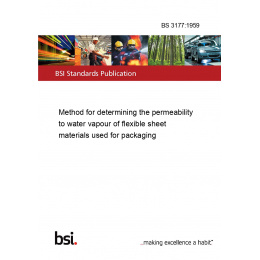 BS 3177:1959 Method for determining the permeability to water vapour of ...
