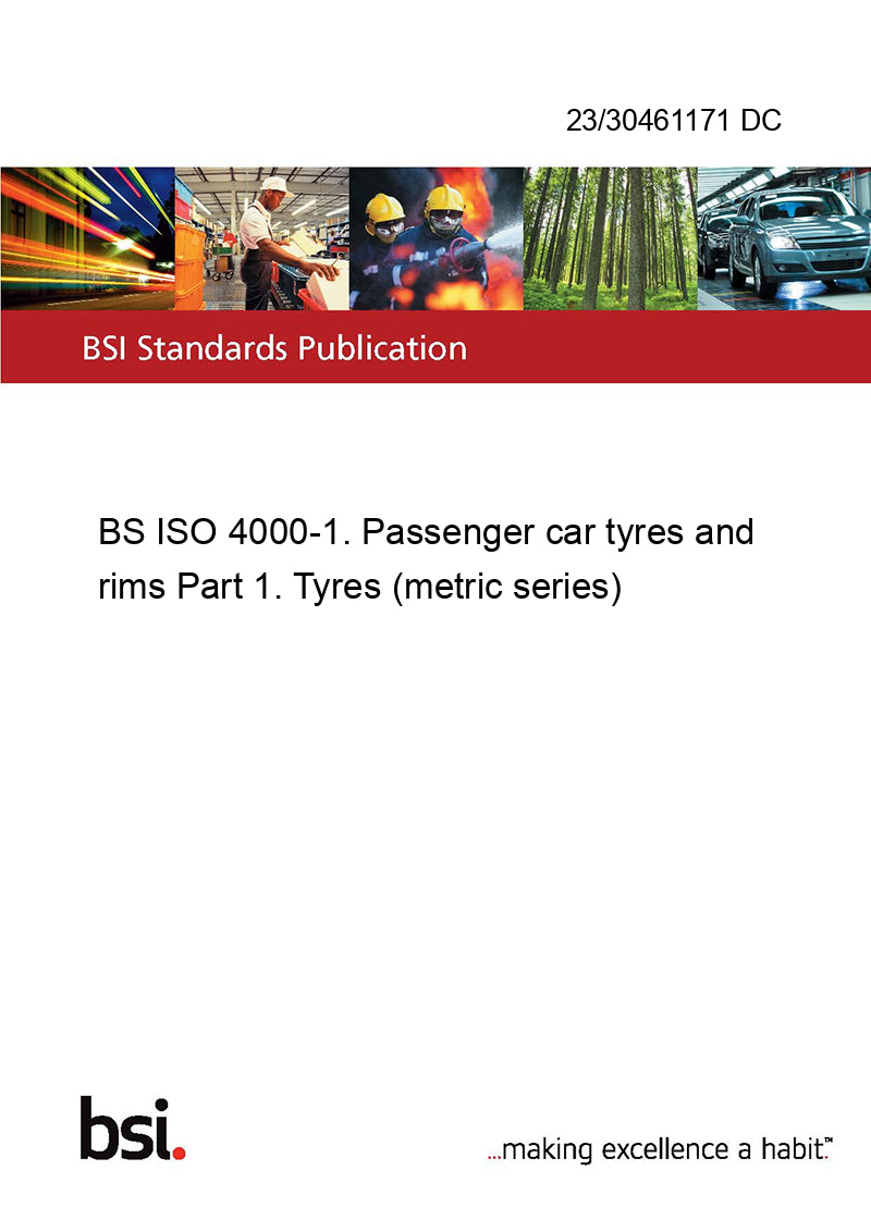 23/30461171 DC BS ISO 4000-1. Passenger car tyres and rims Part 1 ...