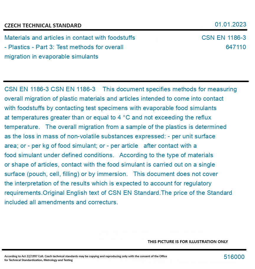 CSN EN 1186-3 - Materials and articles in contact with foodstuffs ...