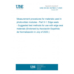 UNE EN IEC 62788-5-1:2020 Measurement procedures for materials used in ...