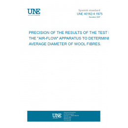 UNE 40162-4:1975 PRECISION OF THE RESULTS OF THE TEST IN THE "AIR-FLOW ...
