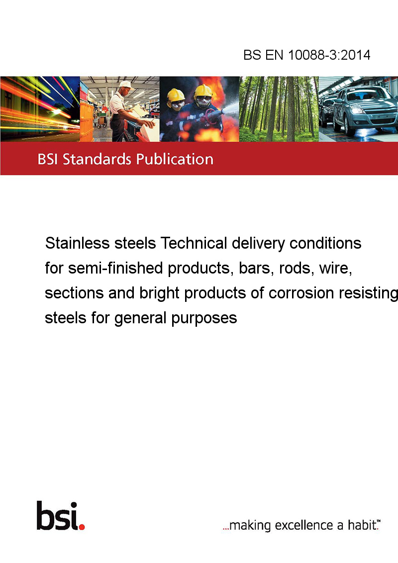 BS EN 10088-3:2014 Stainless steels Technical delivery conditions for ...