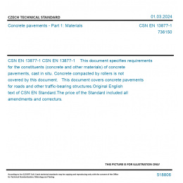 CSN EN 13877-1 - Concrete pavements - Part 1: Materials