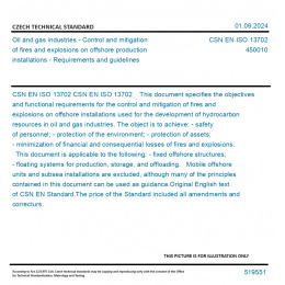 CSN EN ISO 13702 - Oil and gas industries - Control and mitigation of ...